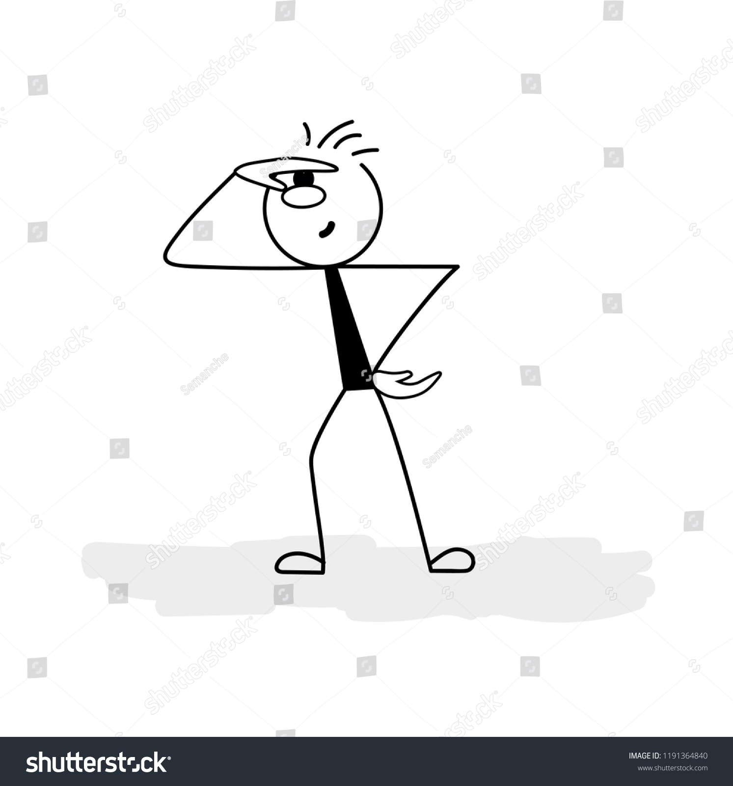 Boy Looking Vector Illustration Stock Vector (Royalty Free) 1191364840 ...