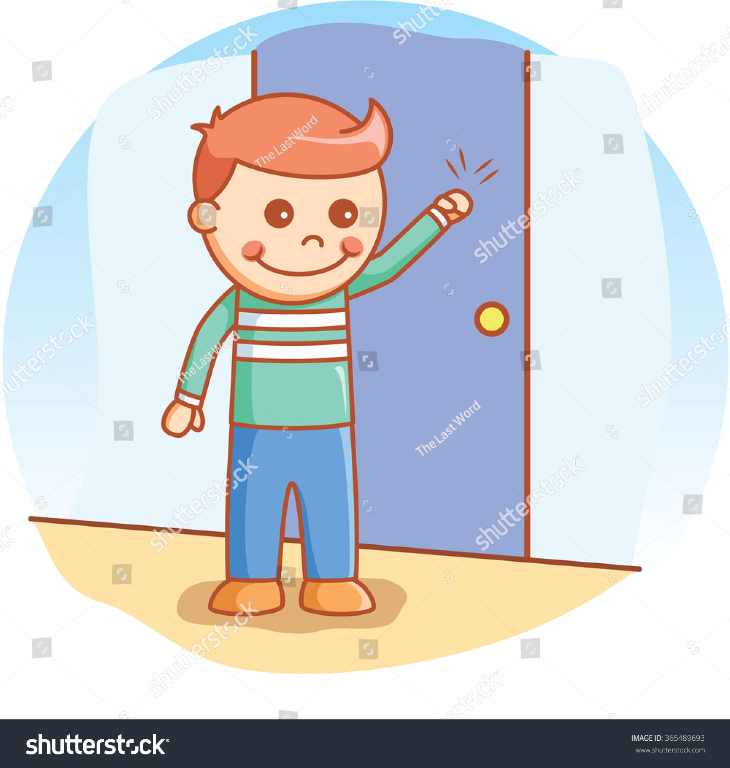 98 Child knocking on door Stock Illustrations, Images & Vectors ...