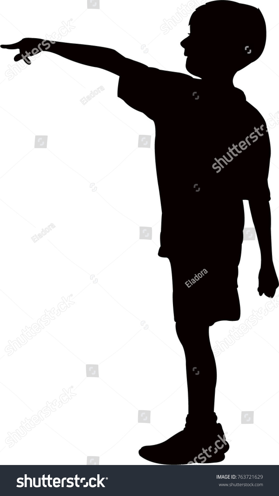 Boy Lifting His Hand Stock Vector (Royalty Free) 763721629 | Shutterstock