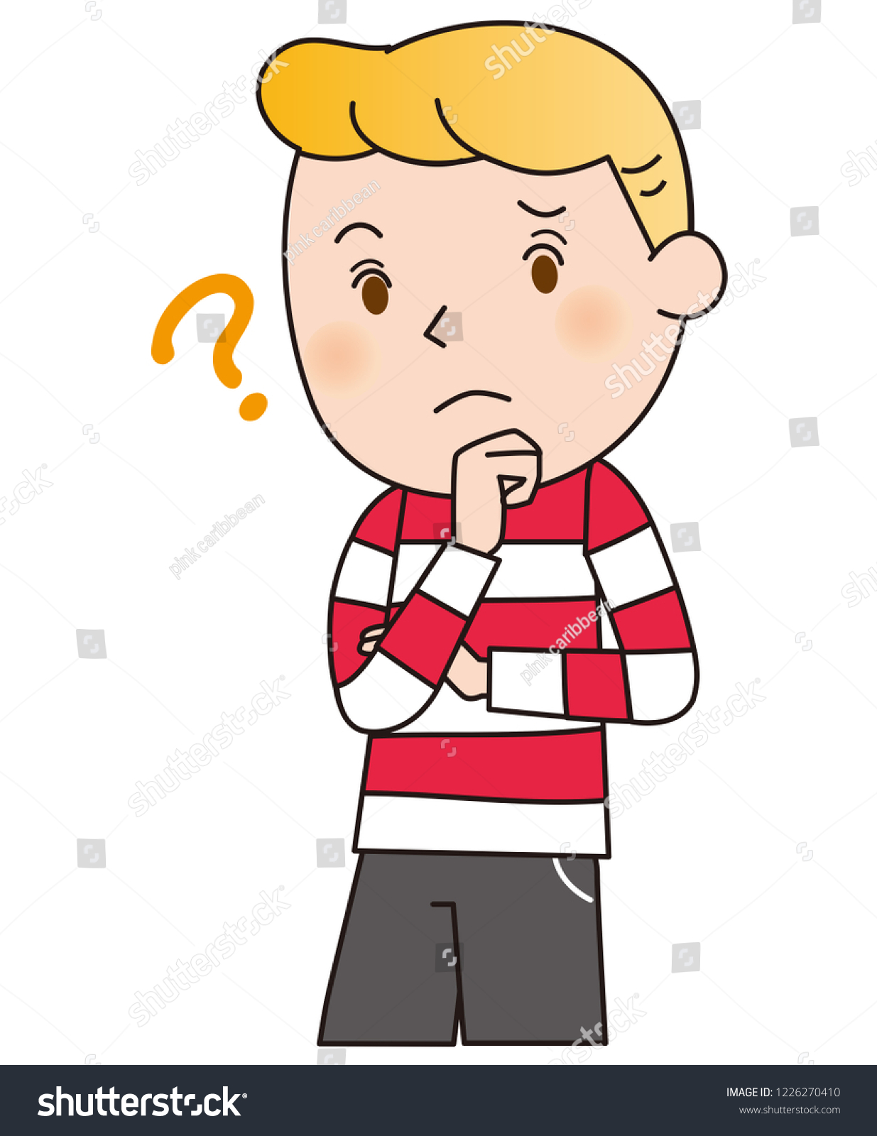 Boy Questioning Be Troubled Stock Vector (Royalty Free) 1226270410 ...