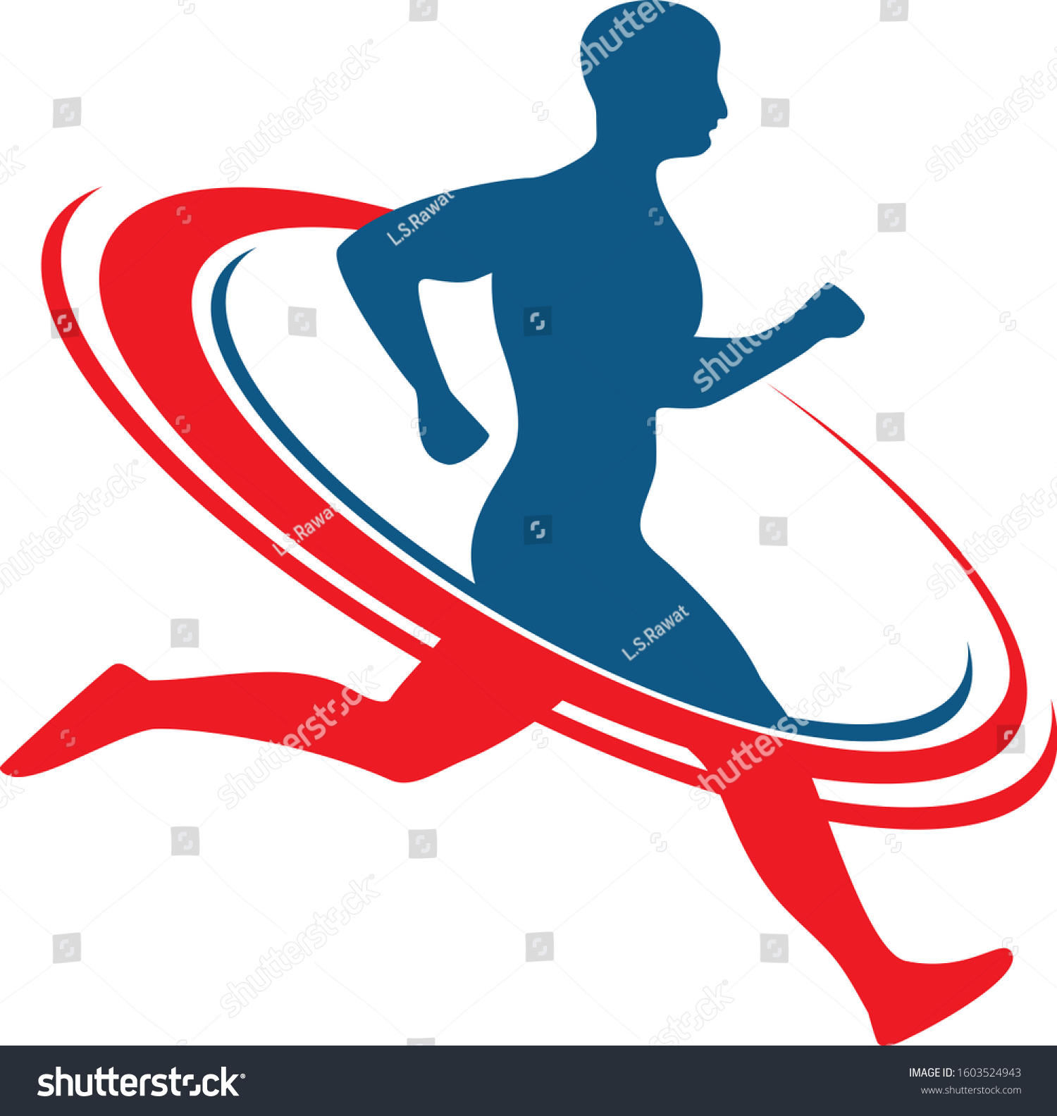 Boy Running Vector Illustration Icon: vector de stock (libre de ...