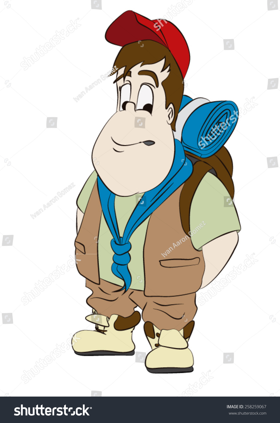 Boy Scout Cartoon Stock Vector 258259067 - Shutterstock