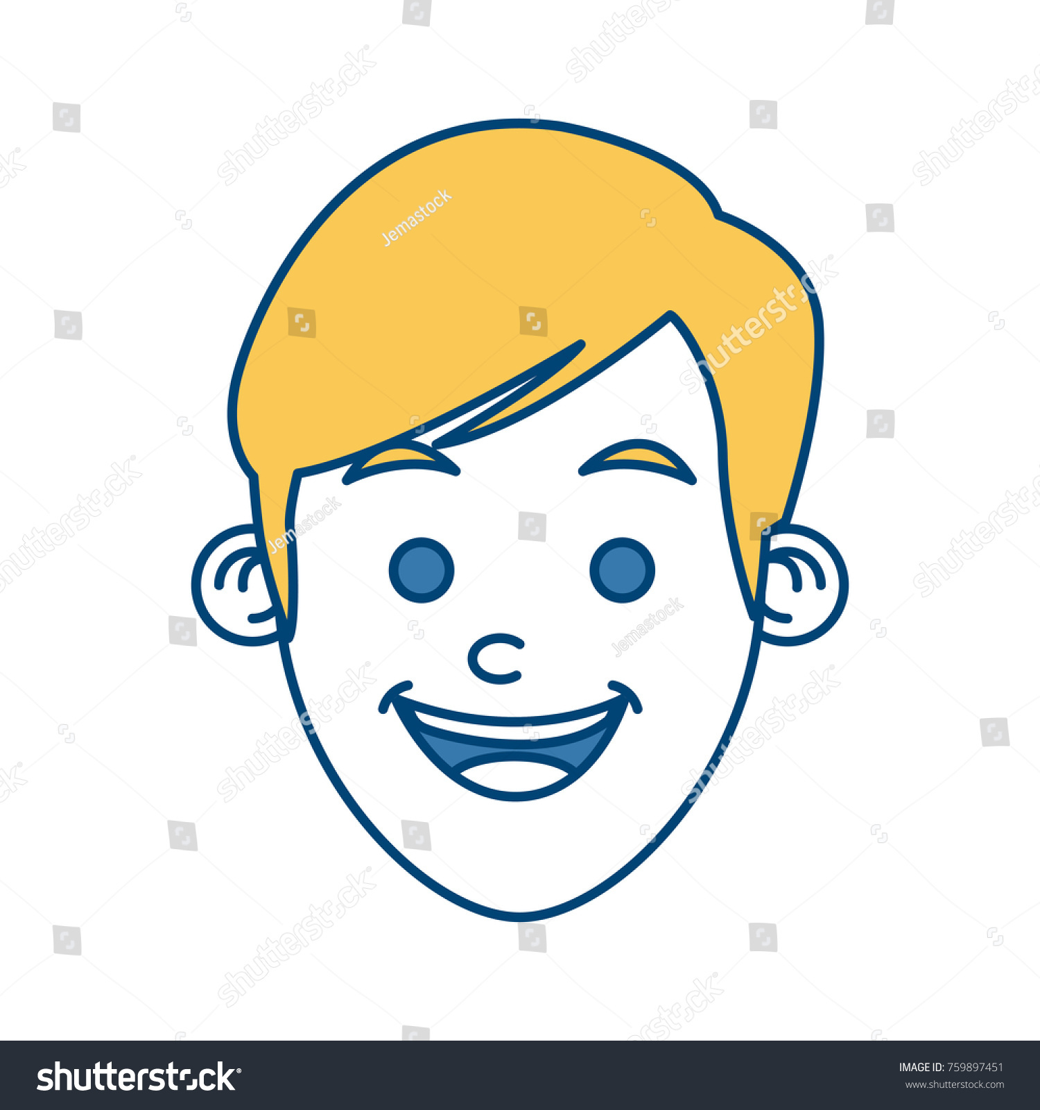 Boy Smiling Cartoon Stock Vector (Royalty Free) 759897451 | Shutterstock
