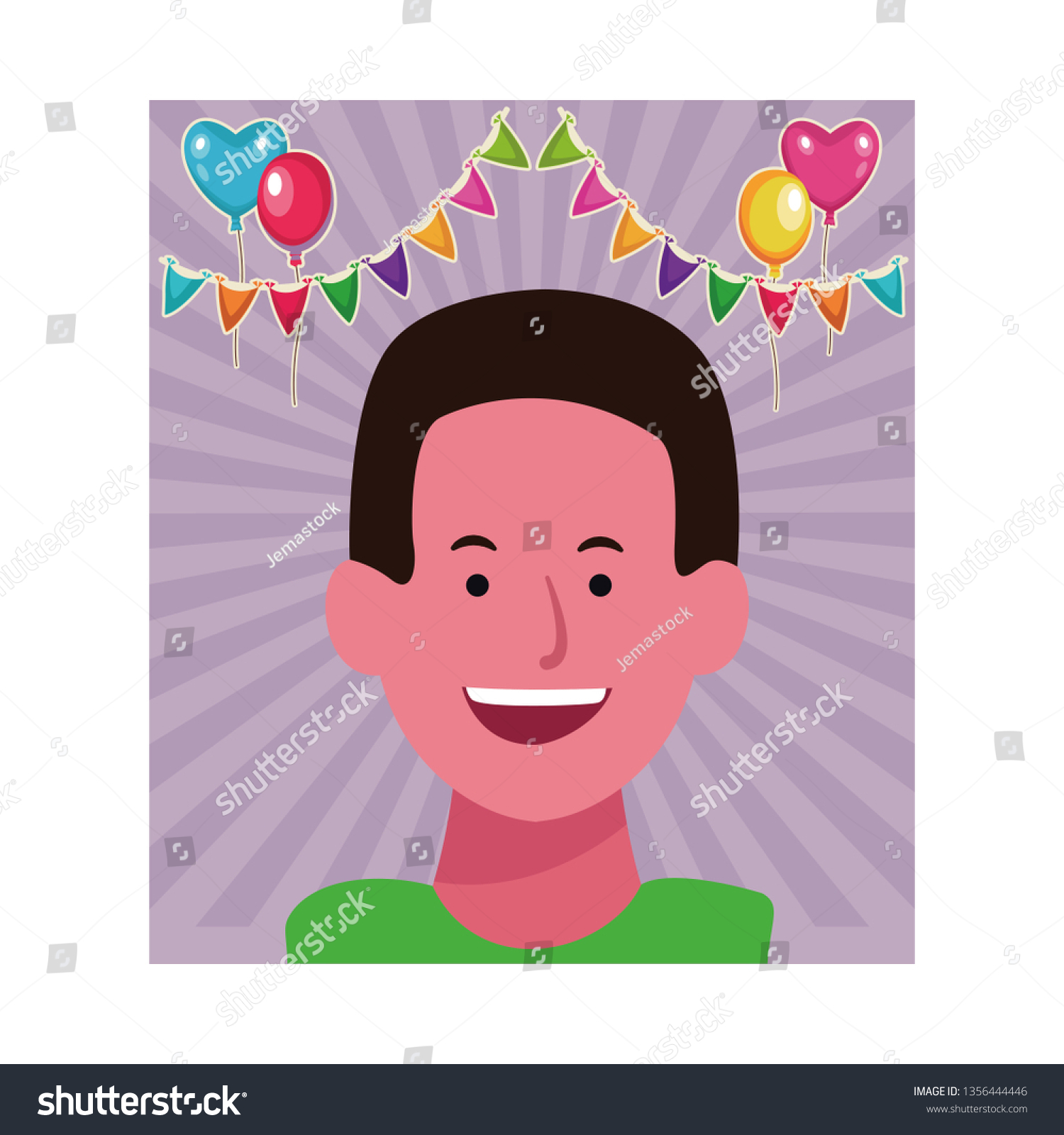 Boy Smiling Face Cartoon Stock Vector (Royalty Free) 1356444446 ...