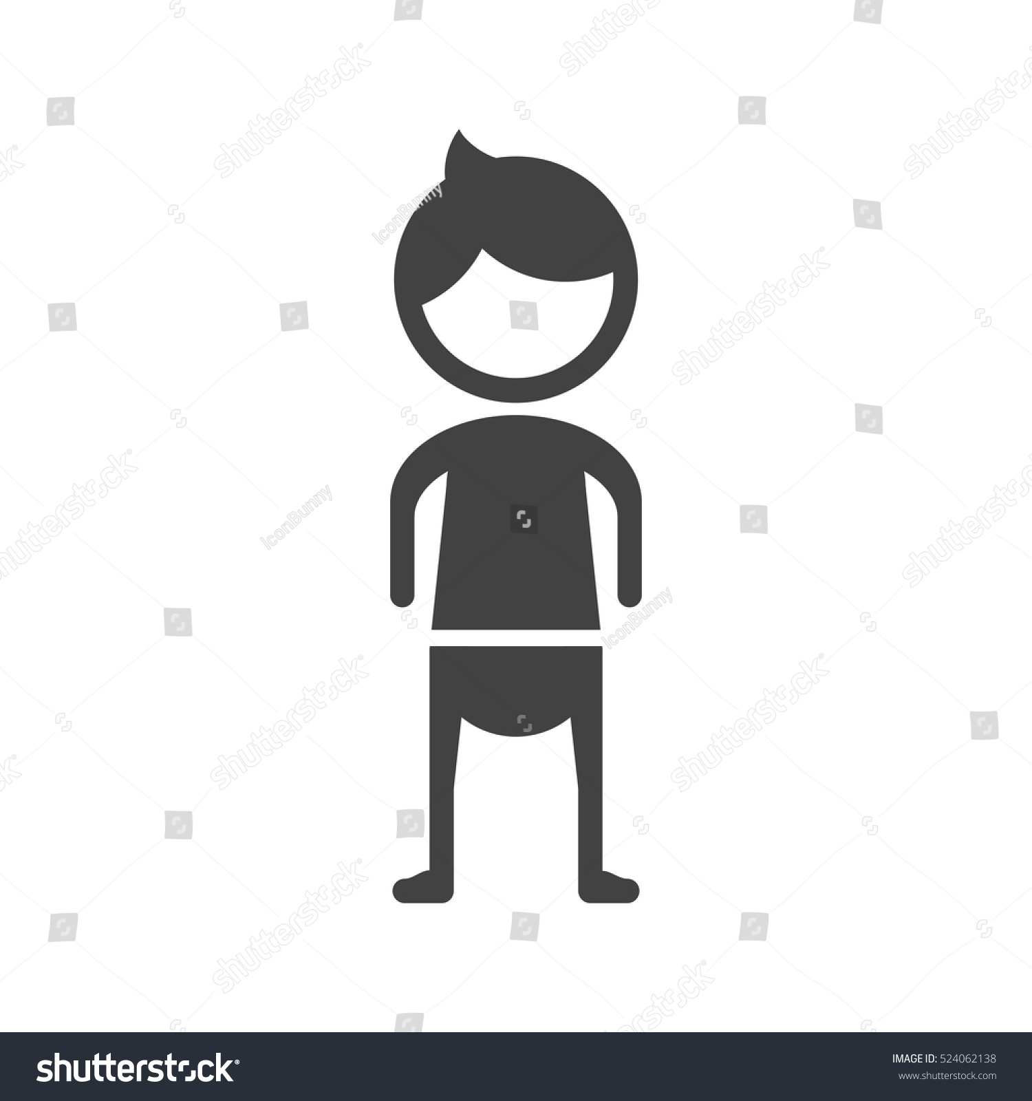 Boy Standing Stock Vector (Royalty Free) 524062138 | Shutterstock