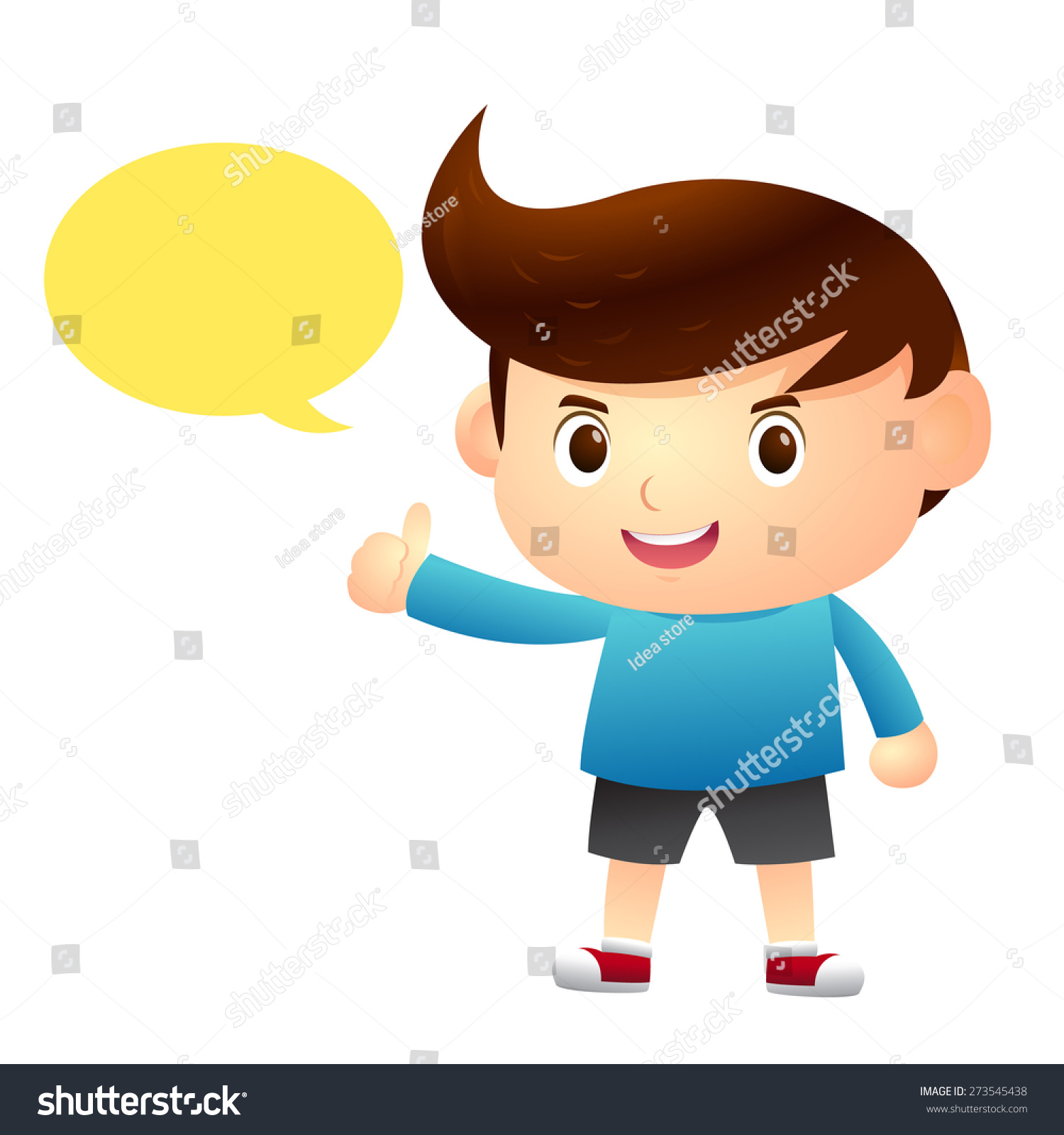Boy Talking Cartoon Character Stock Vector (Royalty Free) 273545438