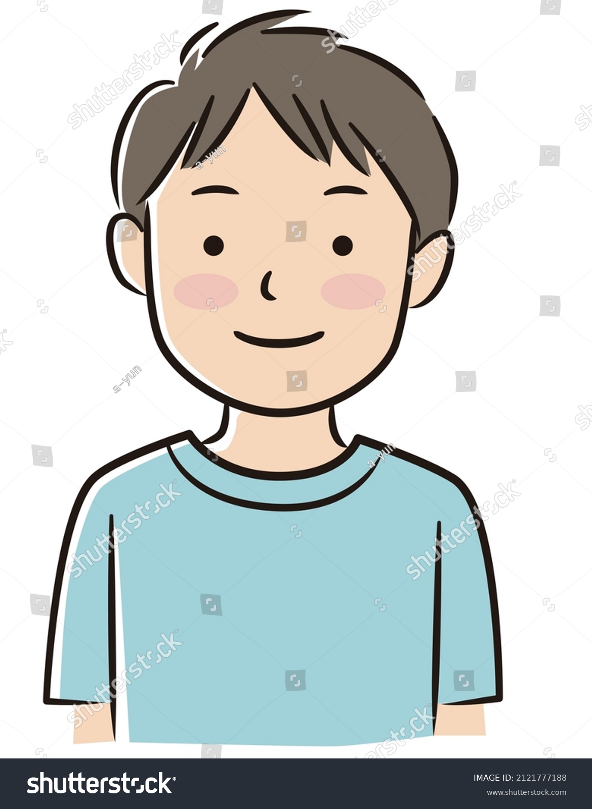 Boy Upper Body Vector Illustration Stock Vector (Royalty Free ...
