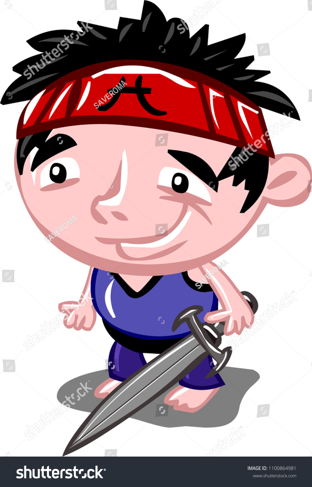 Boy Warrior Sword Vector Cartoon: เวกเตอร์สต็อก (ปลอดค่าลิขสิทธิ์ ...