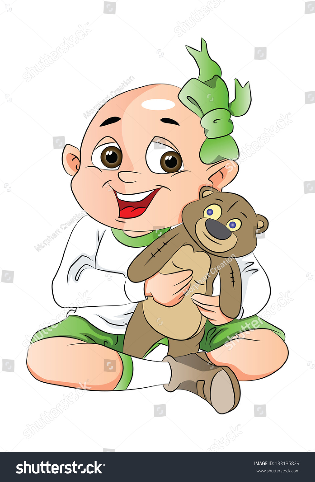 Boy Teddy Bear Vector Illustration Stock Vector (Royalty Free ...