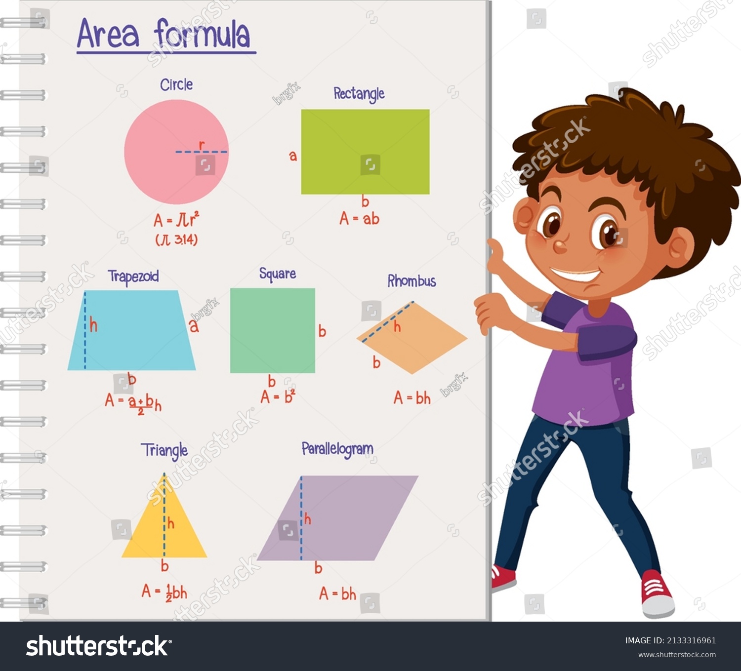 Boy Area Formula Note Illustration Stock Vector (Royalty Free ...