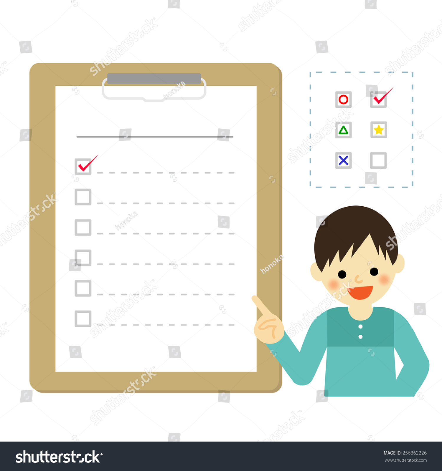 Boy Checklist Vector Eps10 Illustration Stock Vector (Royalty Free ...