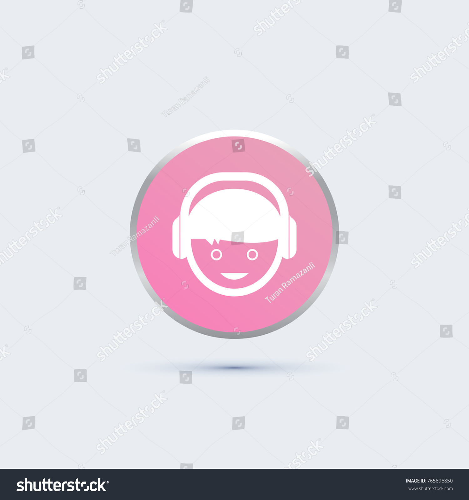 Boy Headphone Icon Stock Vector (Royalty Free) 765696850 | Shutterstock