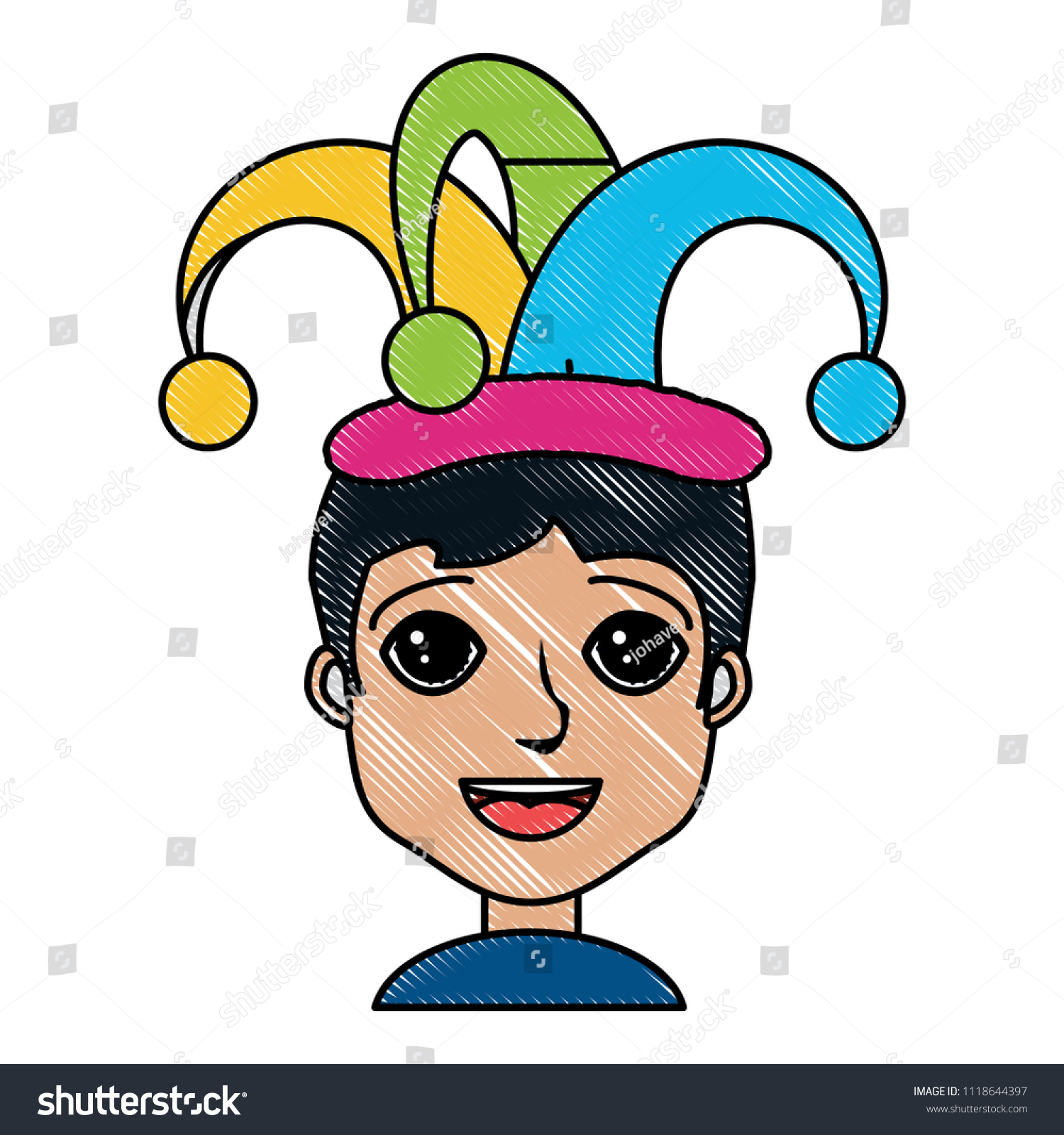Boy Jester Hat Design Stock Vector (Royalty Free) 1118644397 | Shutterstock