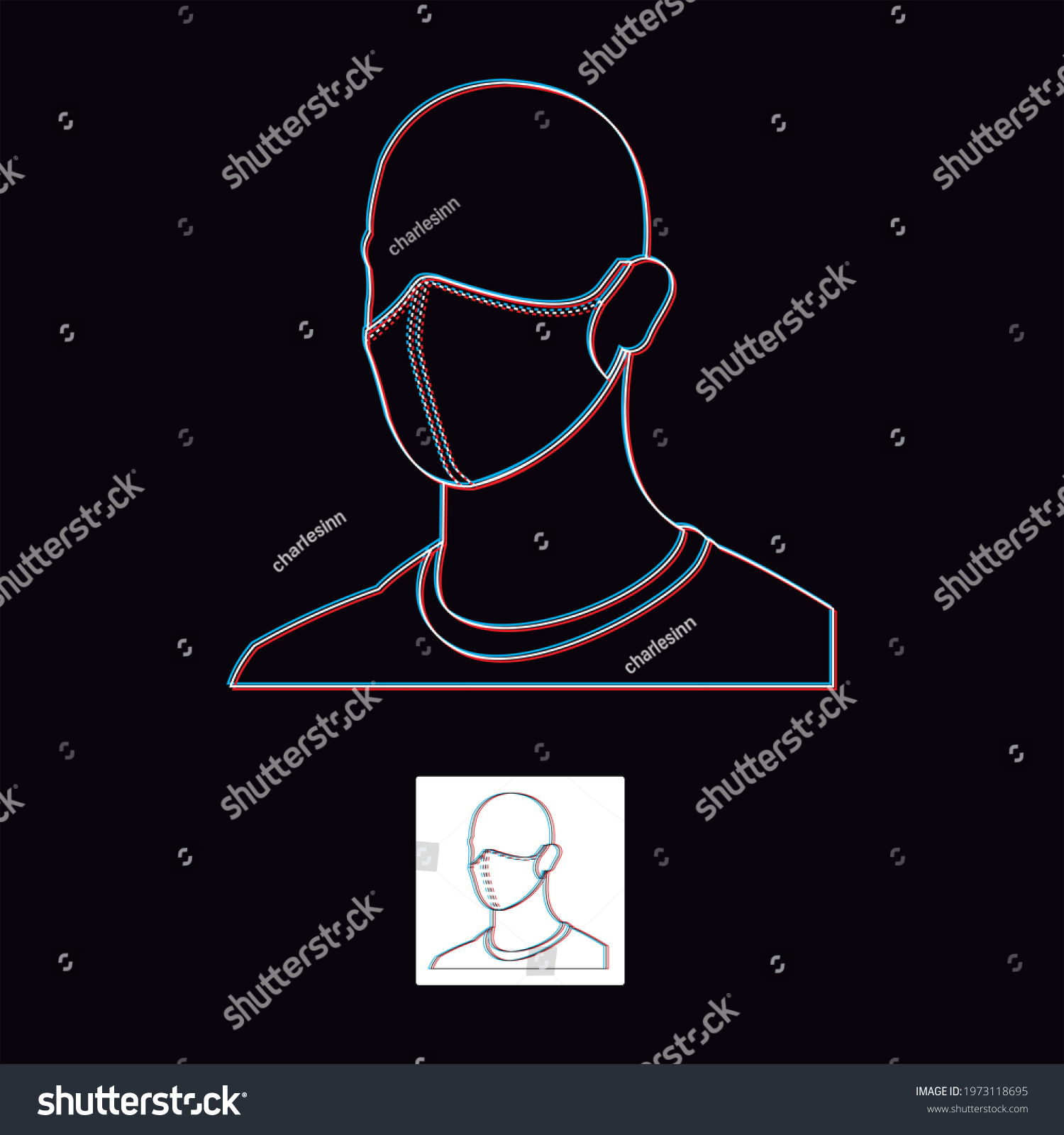 Boy Mask 3d Effect Stock Vector (Royalty Free) 1973118695 | Shutterstock