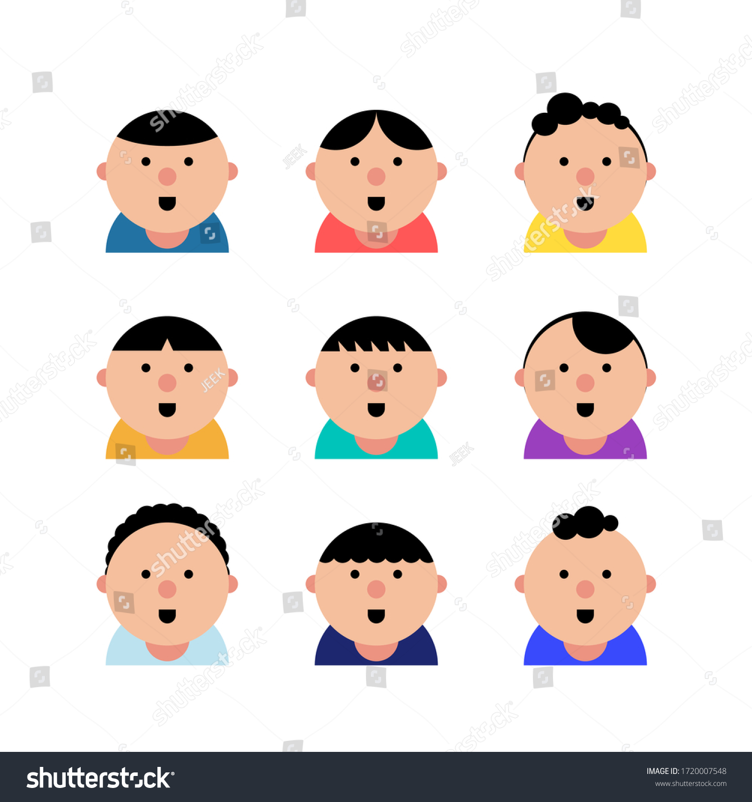 Boys Character Set Avatar Icons Flat: เวกเตอร์สต็อก (ปลอดค่าลิขสิทธิ์ ... Boys Character Set Avatar Icons Flat: เวกเตอร์สต็อก (ปลอดค่าลิขสิทธิ์ ...