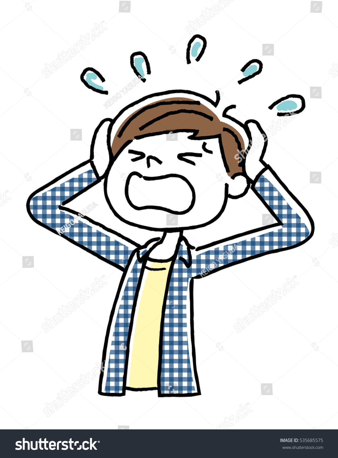 Boys Panic Stock Vector (Royalty Free) 535685575 | Shutterstock