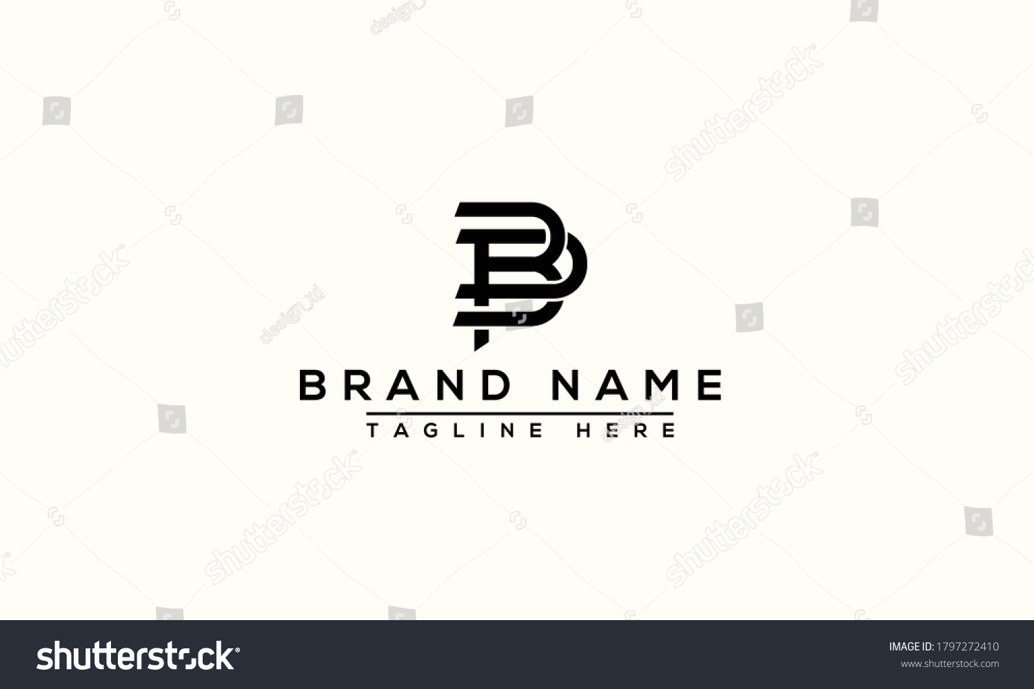 Bp Logo Design Template Vector Graphic: เวกเตอร์สต็อก (ปลอดค่าลิขสิทธิ์ ...