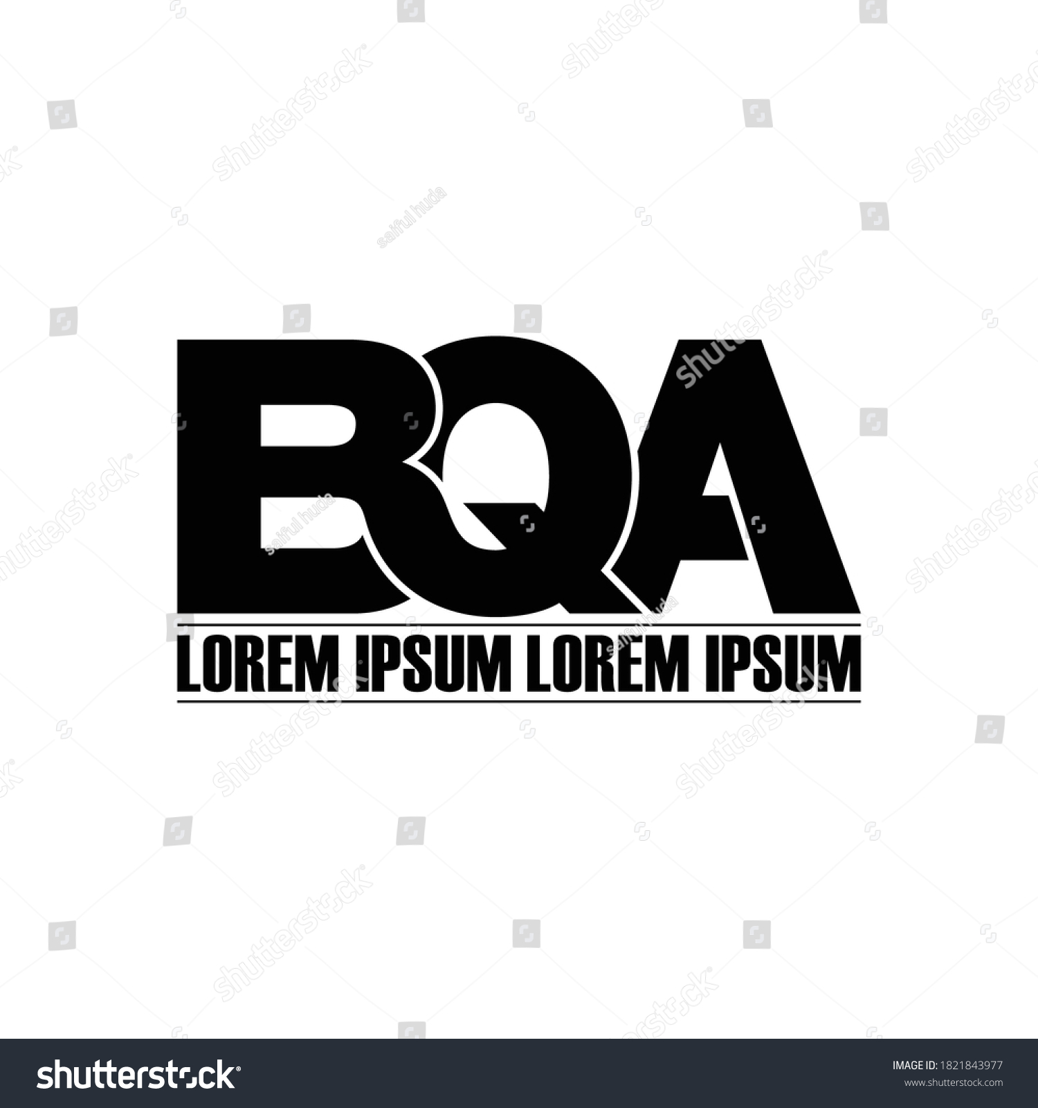 Bqa Letter Monogram Logo Design Vector Stock Vector (Royalty Free ...