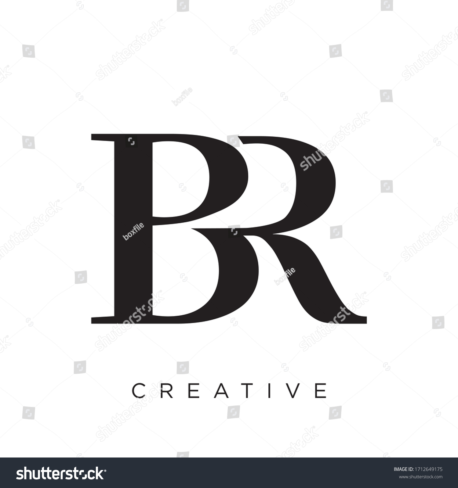 Br Logo Design Vector Icon Design: เวกเตอร์สต็อก (ปลอดค่าลิขสิทธิ์ ...