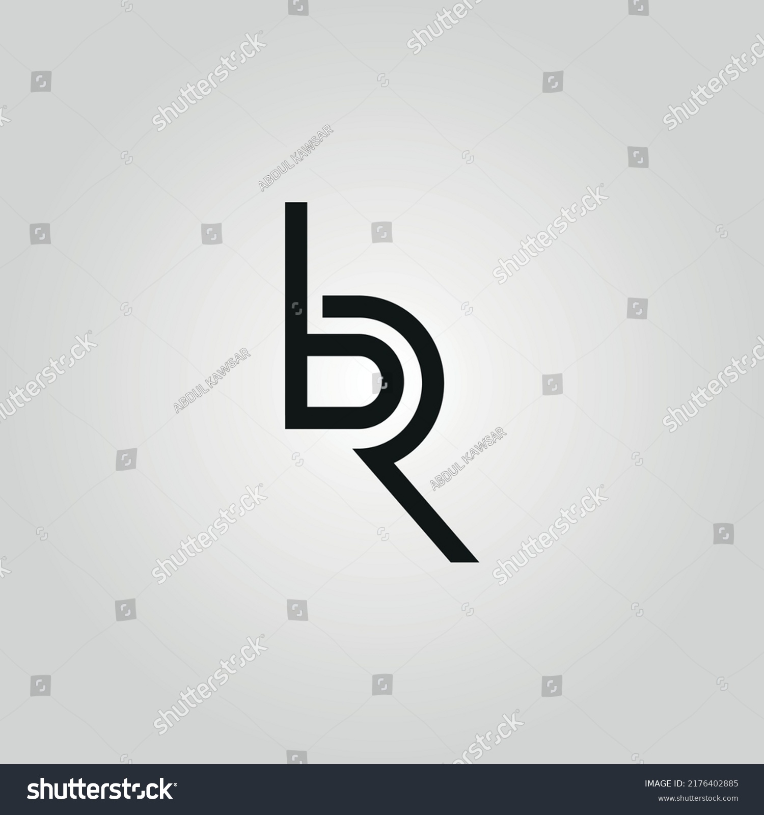 Br Logo Design Vector Template Stock Vector (Royalty Free) 2176402885 ...