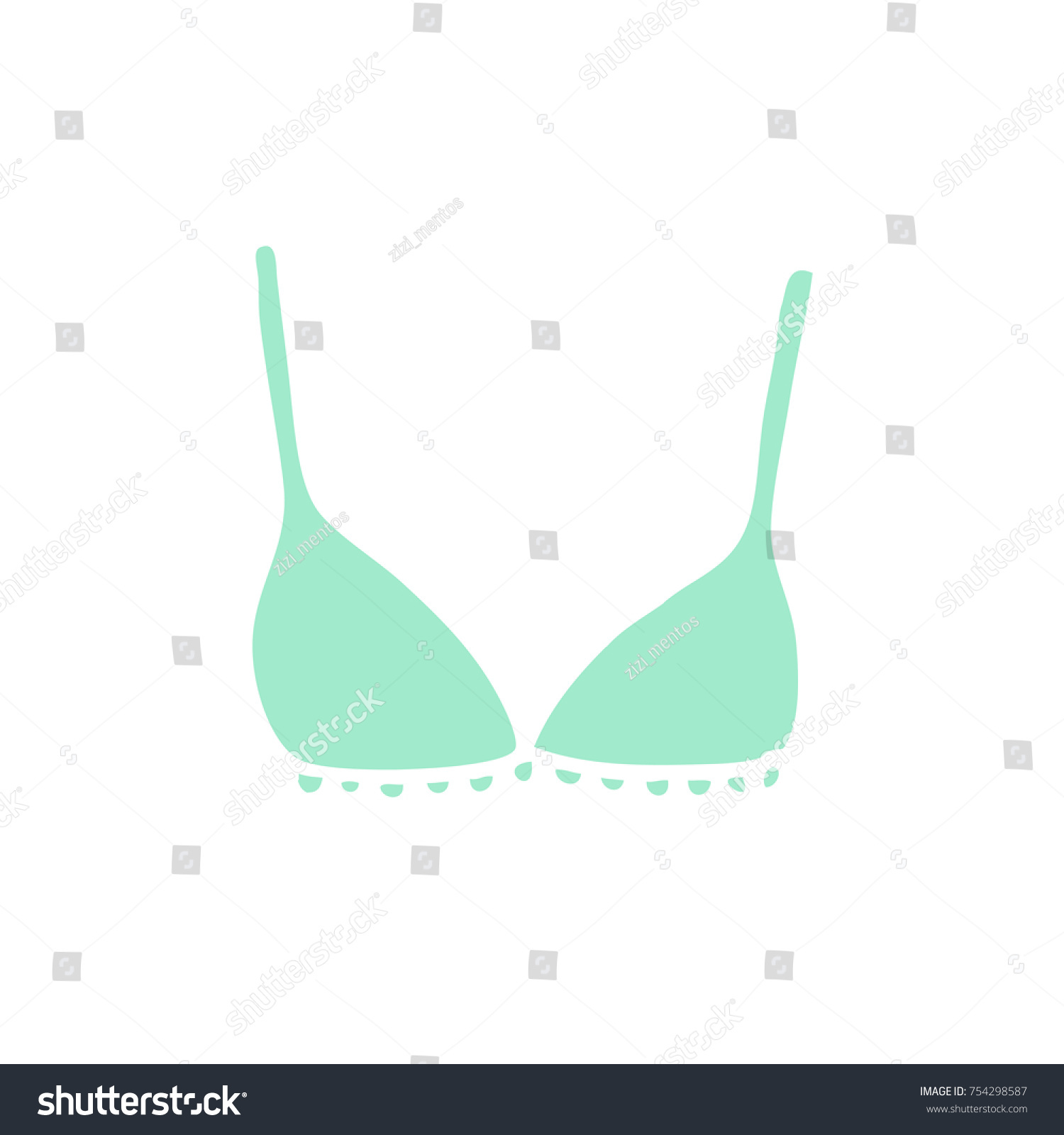 Bra Doodle Icon Stock Vector (Royalty Free) 754298587