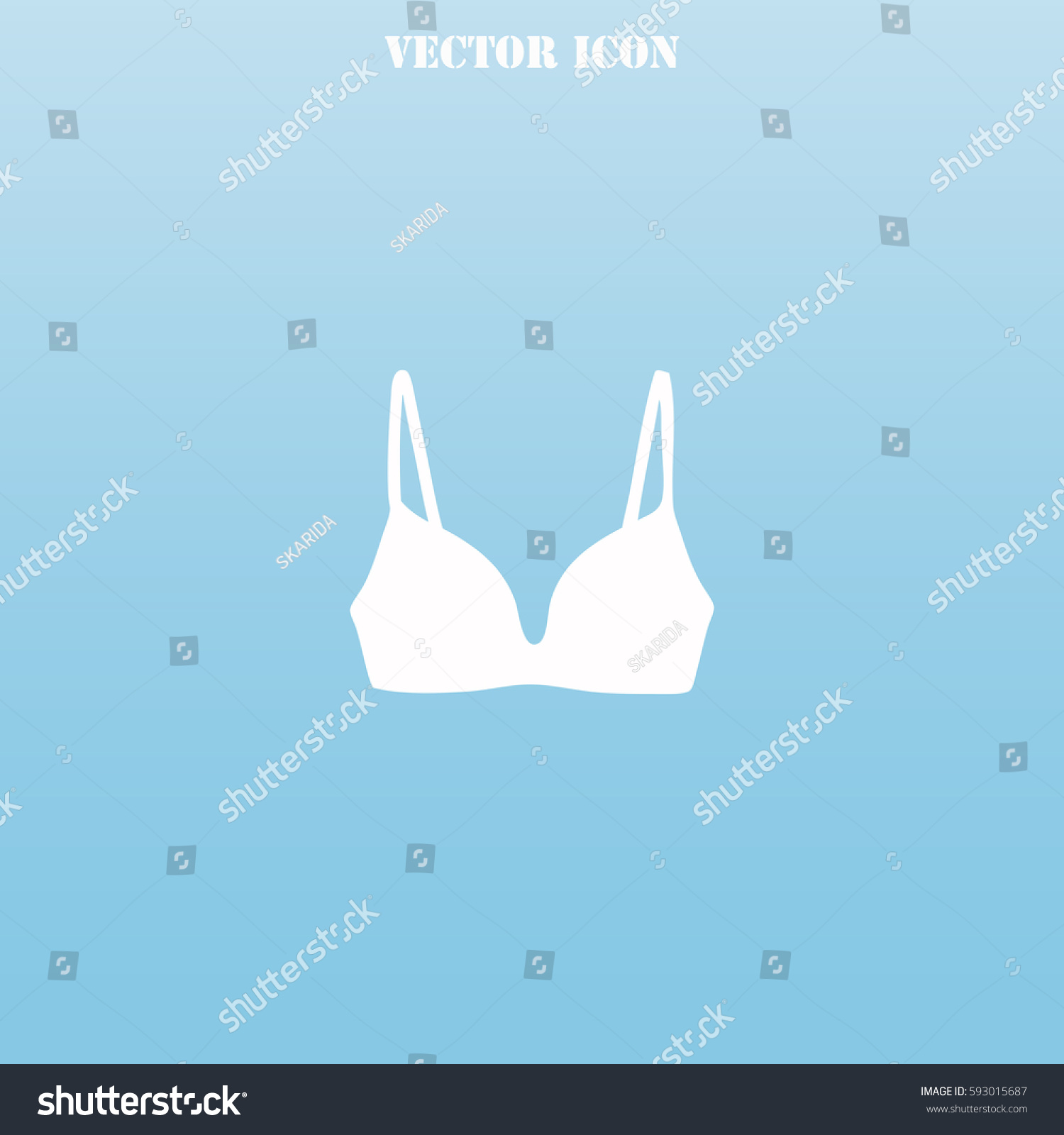 Bra Vector Icon Stock Vector 593015687 Shutterstock