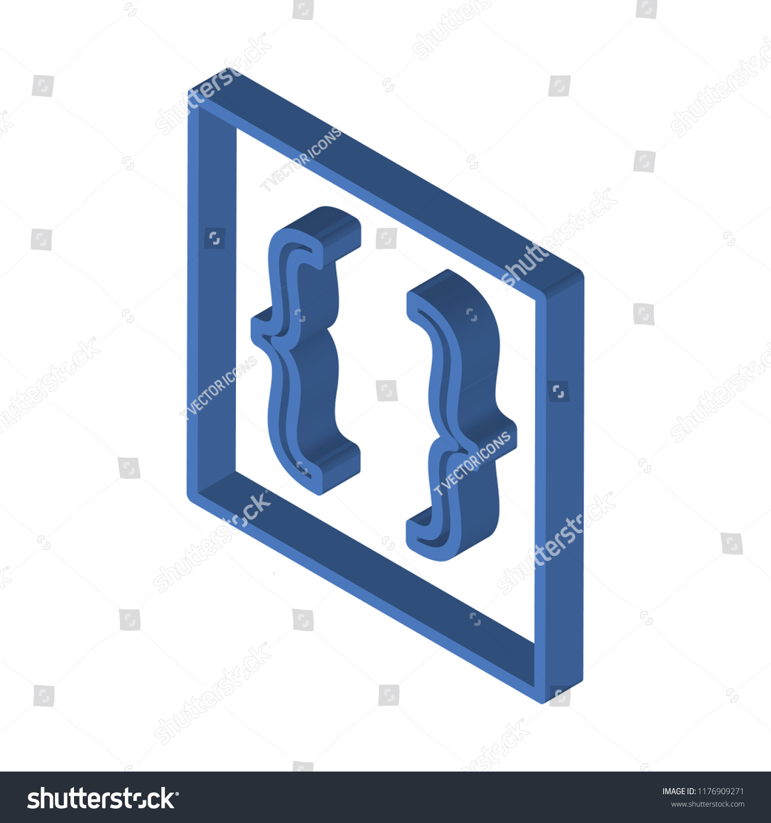 Brackets Isometric Left Top View 3d: เวกเตอร์สต็อก (ปลอดค่าลิขสิทธิ์ ...
