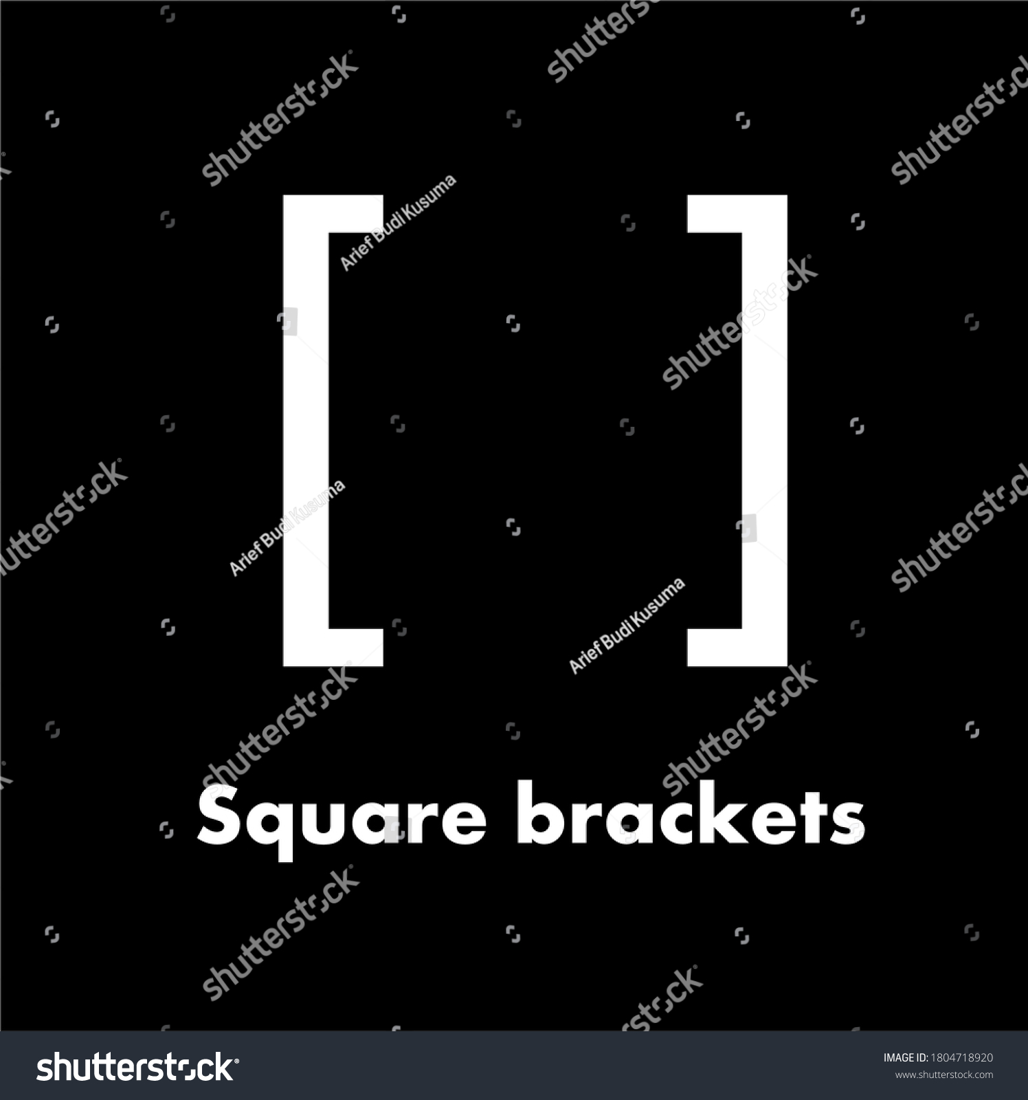 Brackets Symbol Punctuation Marks Text Typography Stock Vector (Royalty ...