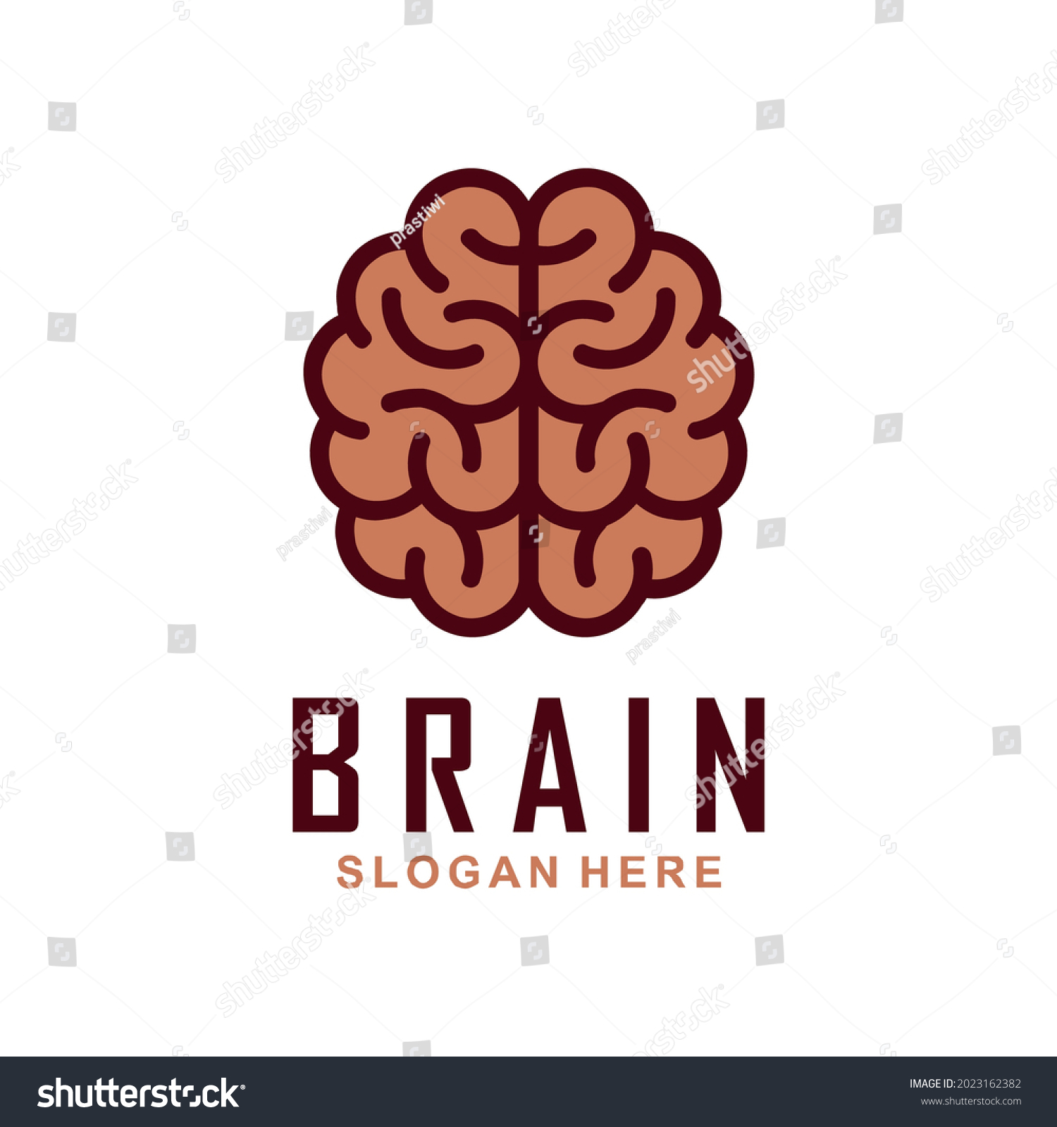 Brain Abstract Logo Icon Vector Flat Stock Vector (Royalty Free ...