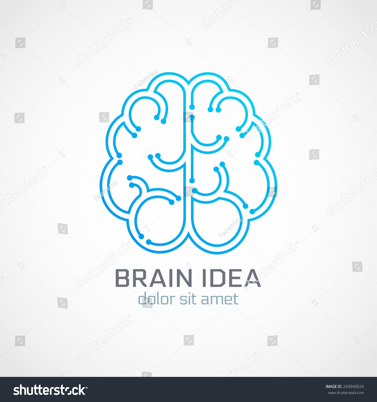 Brain Abstract Logo Template Vector Illustration Stock Vector (Royalty ...