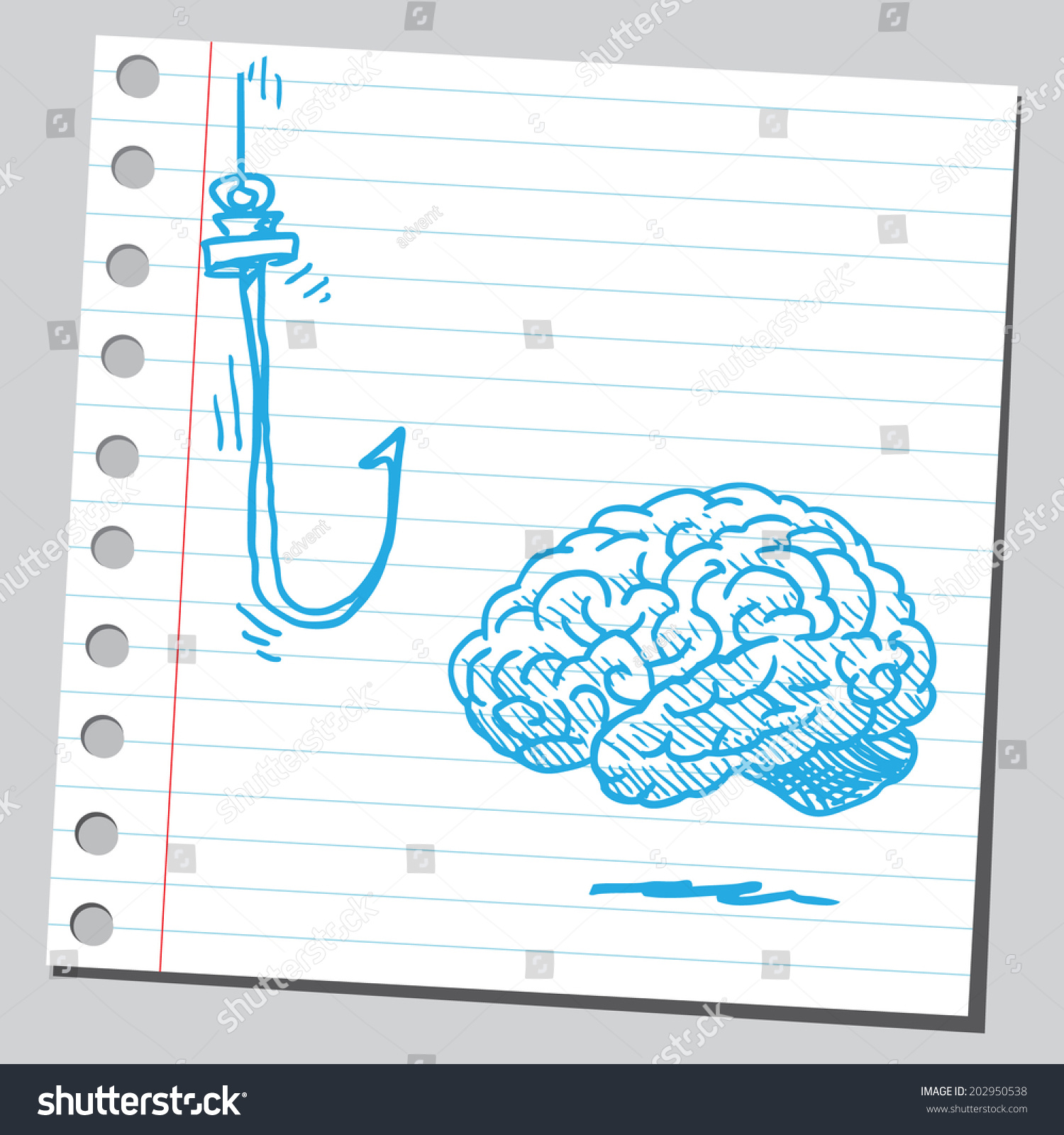 Brain Hook Stock Vector (Royalty Free) 202950538