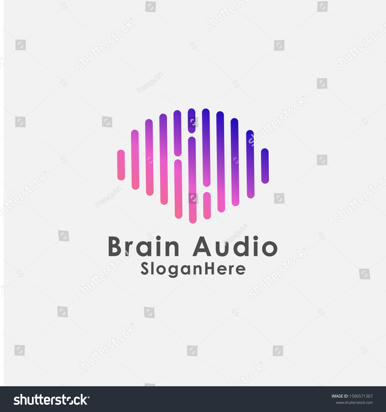 Brain Audio Logo Design Vector Stock Vector (Royalty Free) 1506571367 ...