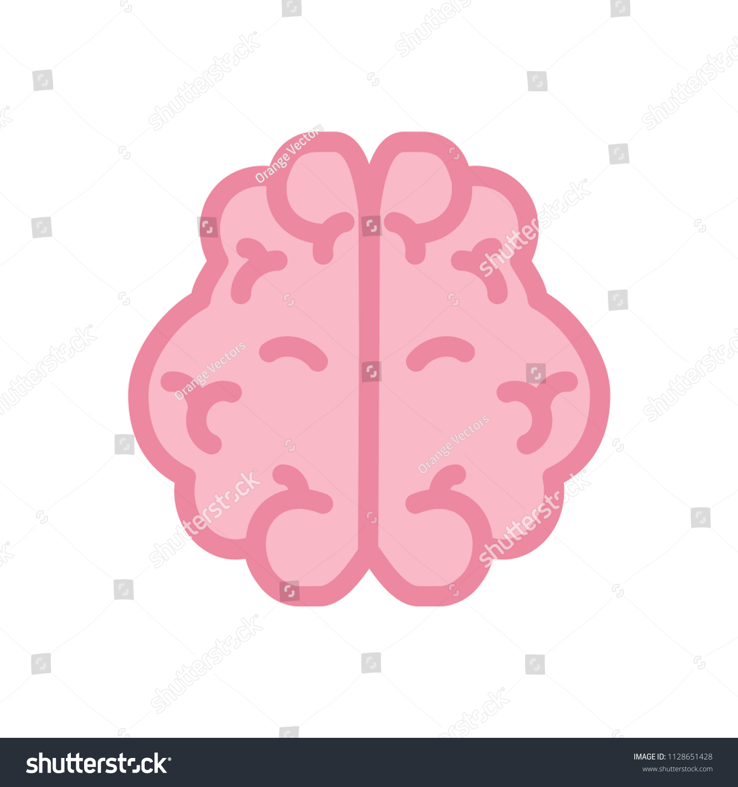 Brain Cartoon Vector Illustration Stock Vector (Royalty Free ...
