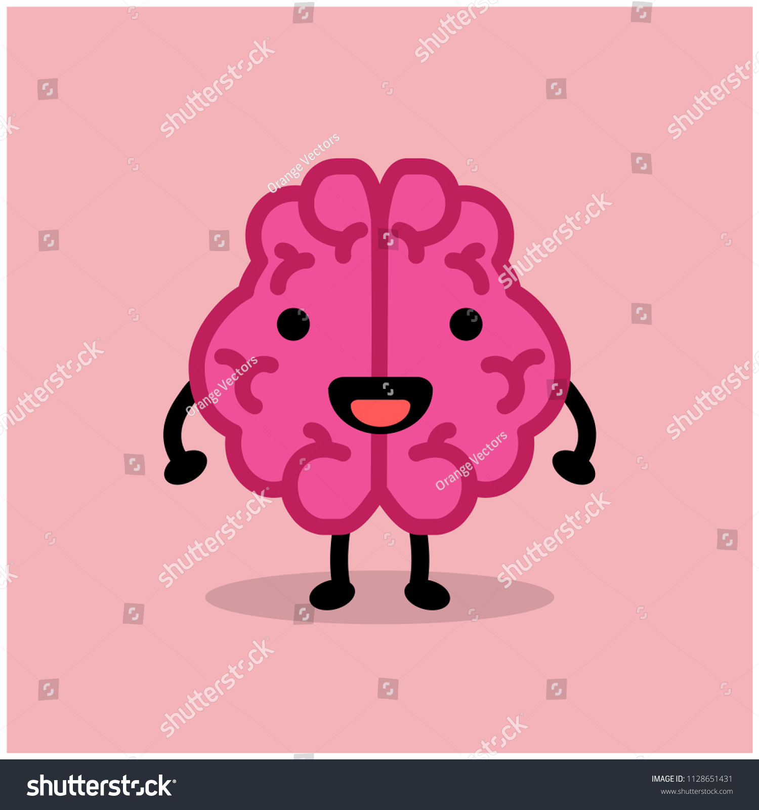 Brain Cartoon Vector Illustration Stock Vector (Royalty Free ...