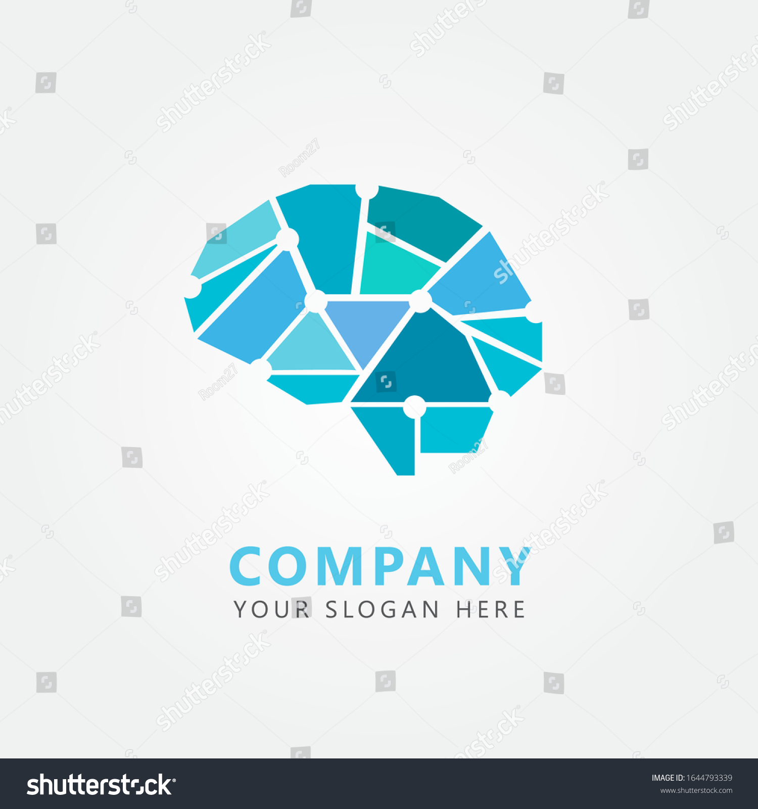 Brain Circuit Vector Logo Icon Stock Vector (Royalty Free) 1644793339 ...