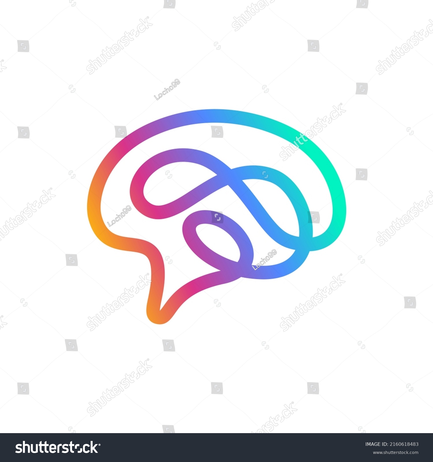 Brain Colorful Logo Icon Vector Stock Vector (Royalty Free) 2160618483 ...