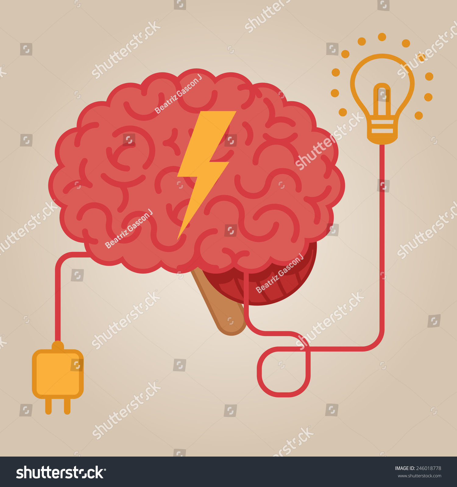 Brain Concept Illustration Stock Vector (Royalty Free) 246018778 ...