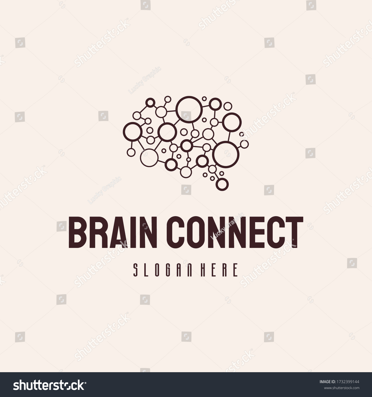 Brain Connect Logo Designs Concept Vector: เวกเตอร์สต็อก (ปลอดค่า ...