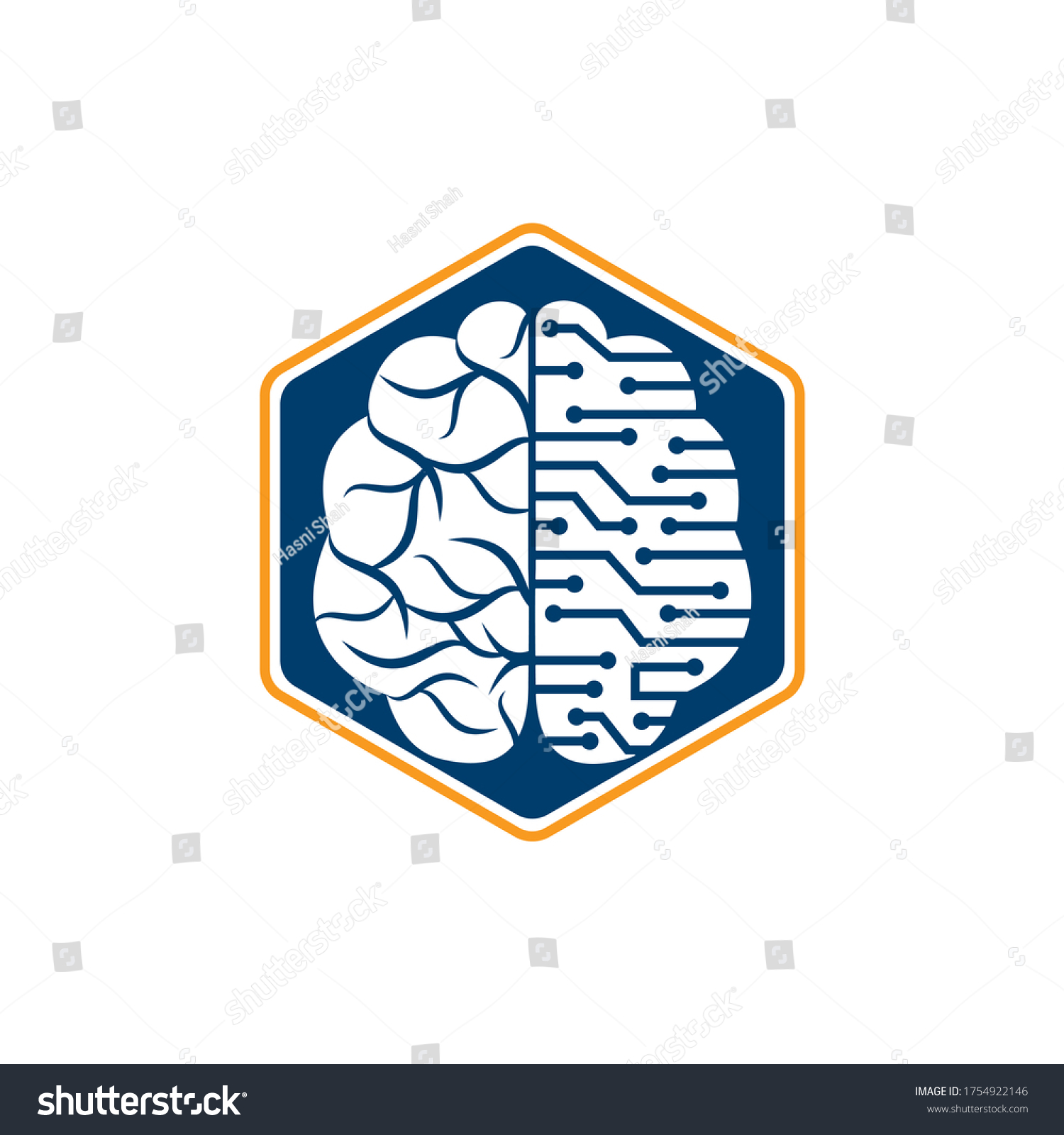 Brain Connection Logo Design Digital Brain Stock Vector (Royalty Free ...