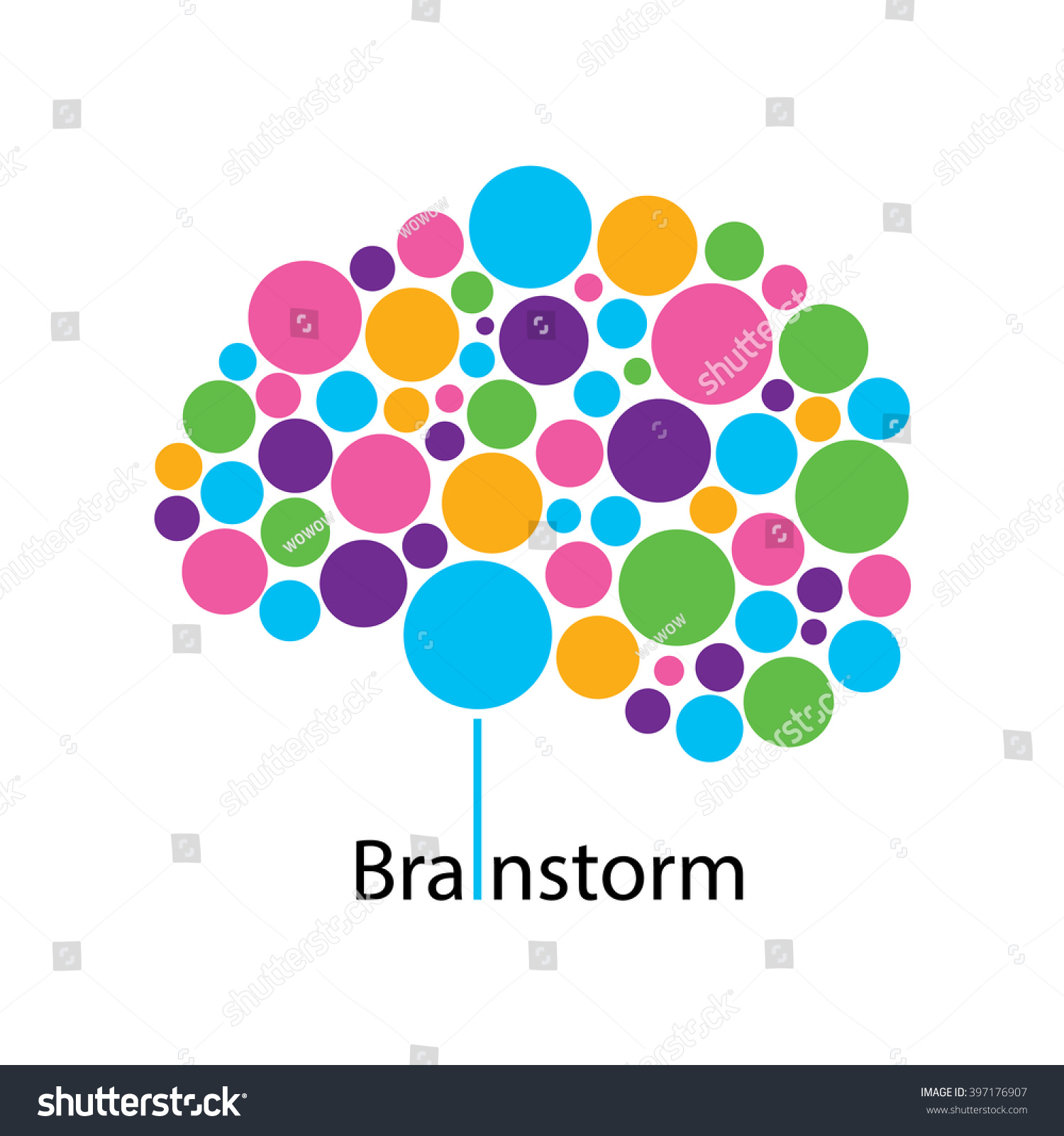 Brain Creative Ideas Logo Design Vector Stock Vector (Royalty Free ...