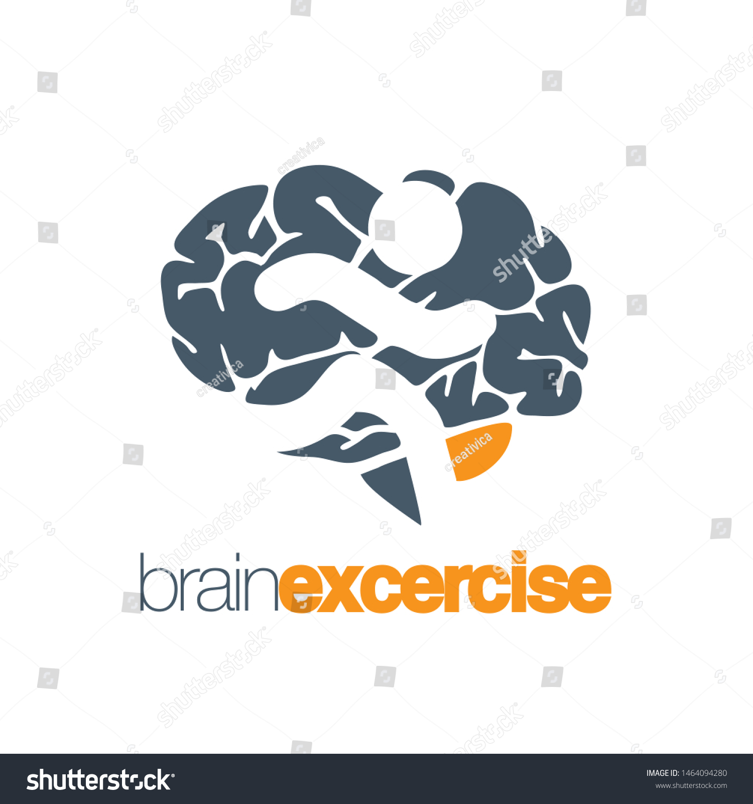 Brain Excercise Clip Art Design Stock Vector (Royalty Free) 1464094280 ...