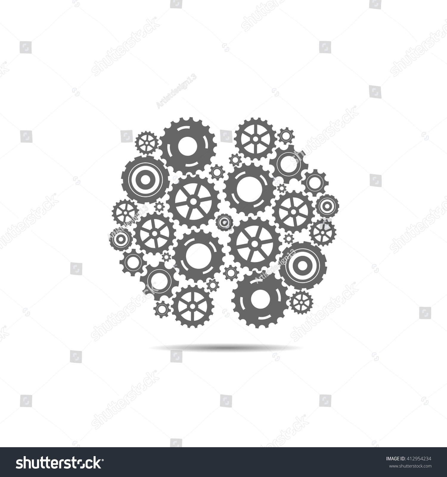 Brain Gear Stock Vector (Royalty Free) 412954234 | Shutterstock