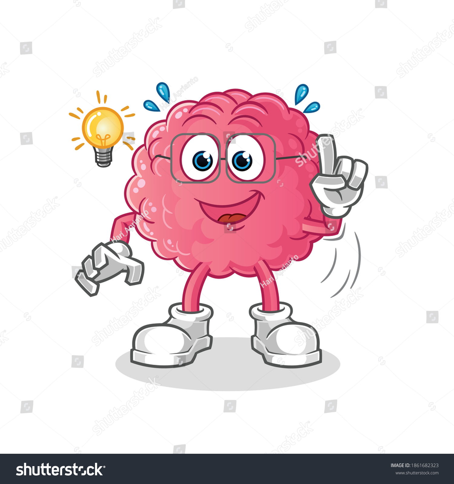 Brain Got Idea Illustration Character Vector Stock Vector (Royalty Free ...