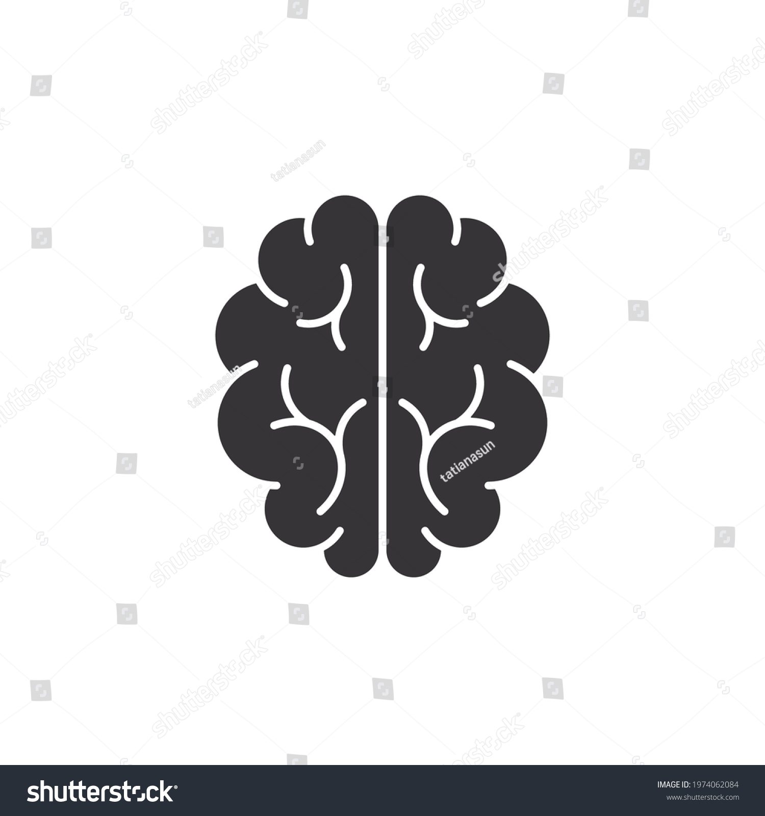 Brain Icon Mind Intelligence Flat Vector Stock Vector (Royalty Free ...