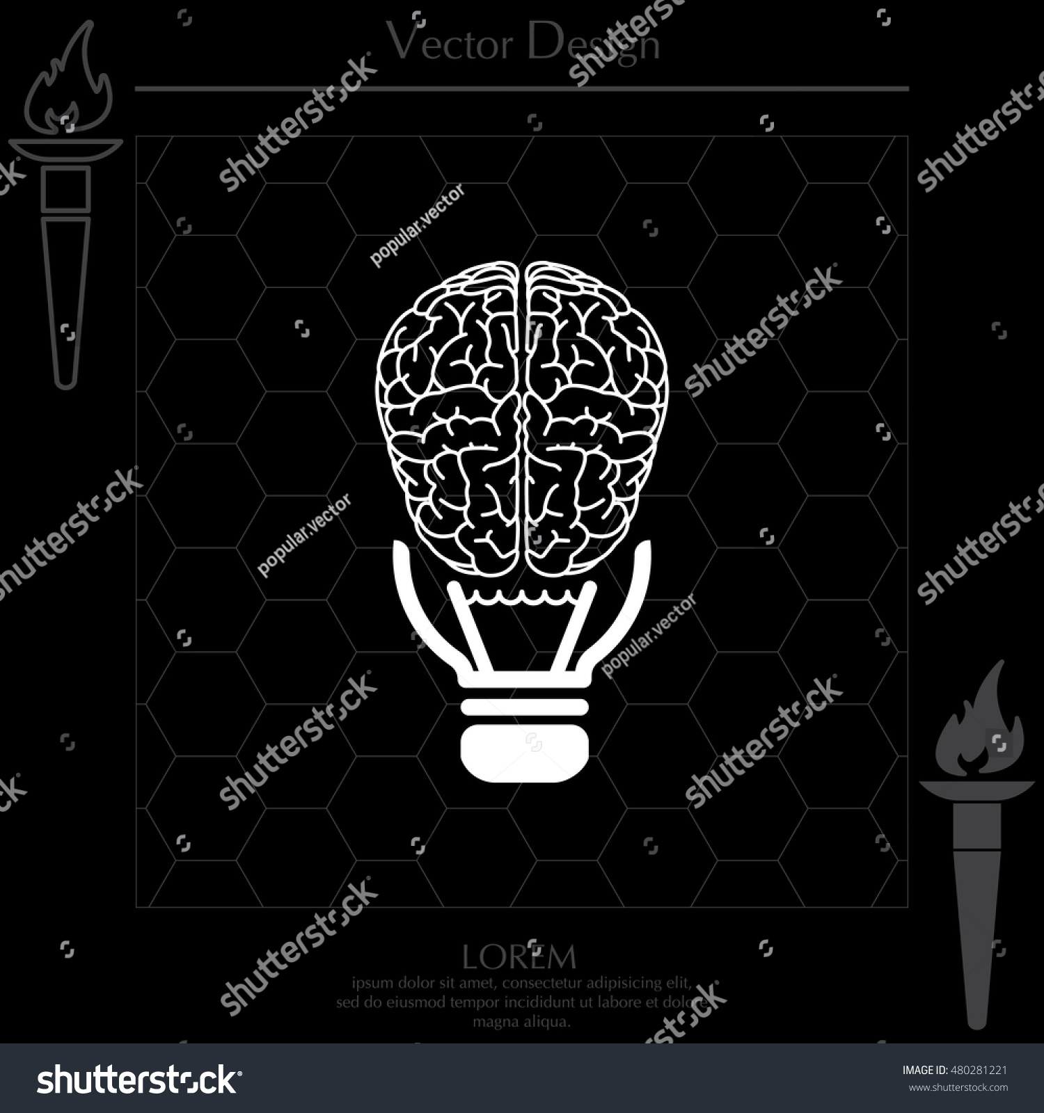 Brain Idea Icon Stock Vector (Royalty Free) 480281221 | Shutterstock