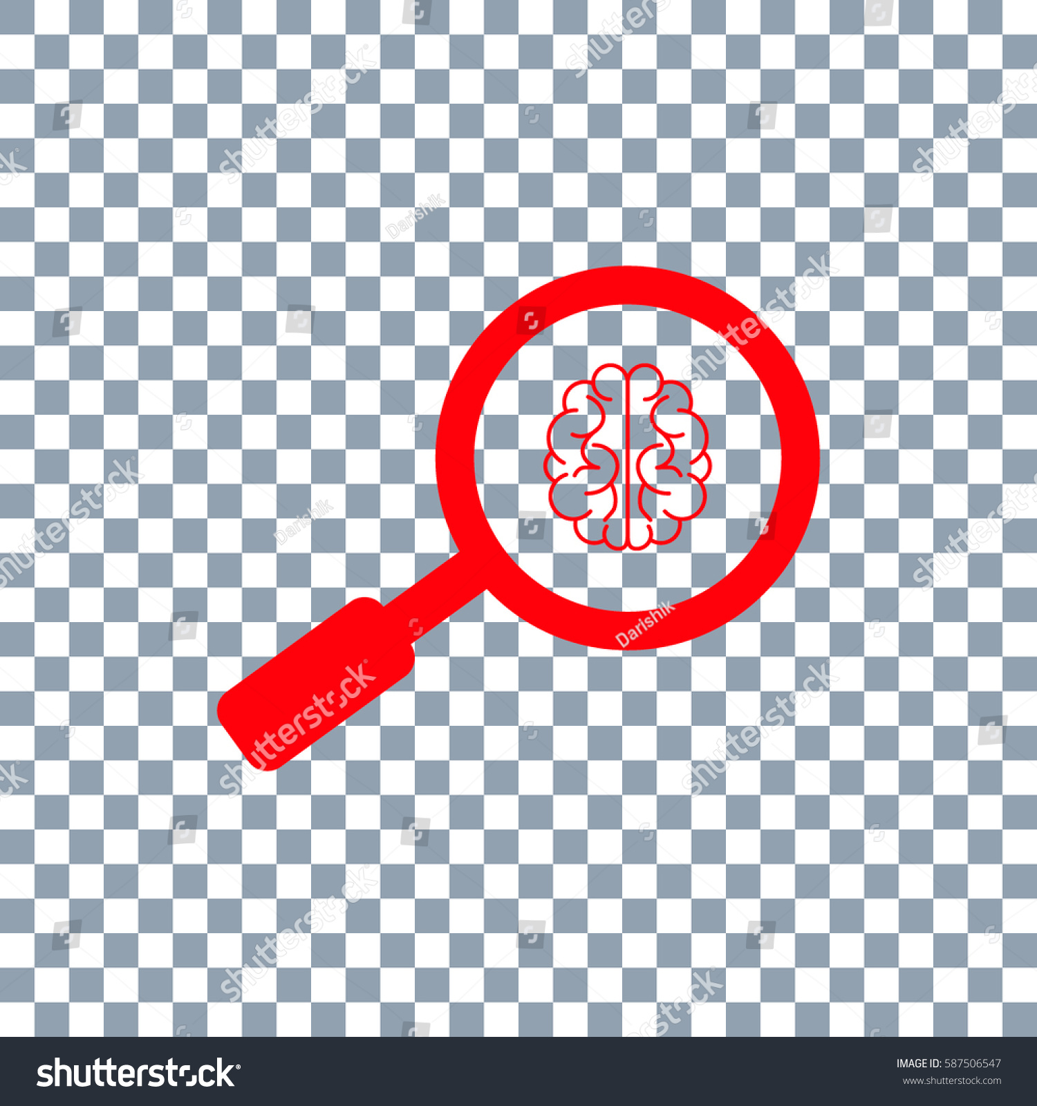 Brain Ikon Vector Search Ikon Vector Stock Vector (Royalty Free) 587506547