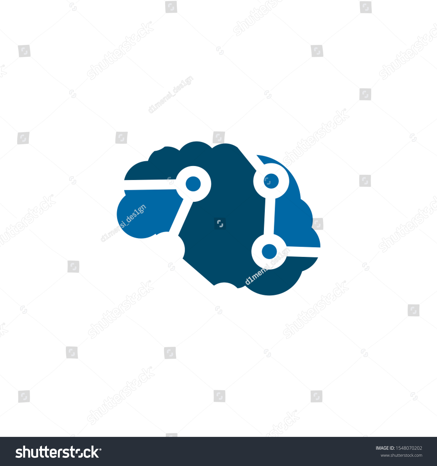 Brain Illustration Logo Design Vector Template Stock Vector (Royalty ...