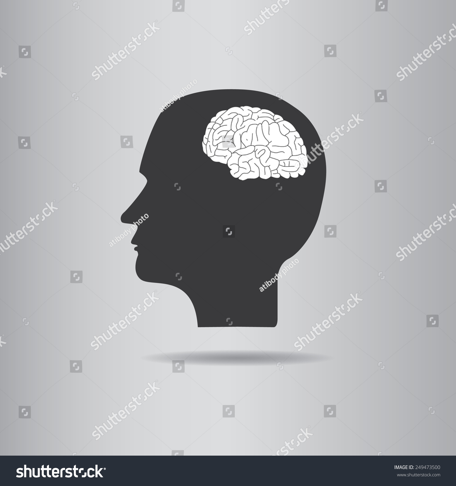 Brain Head Vector Illustration Eps10 Stock Vector (Royalty Free ...