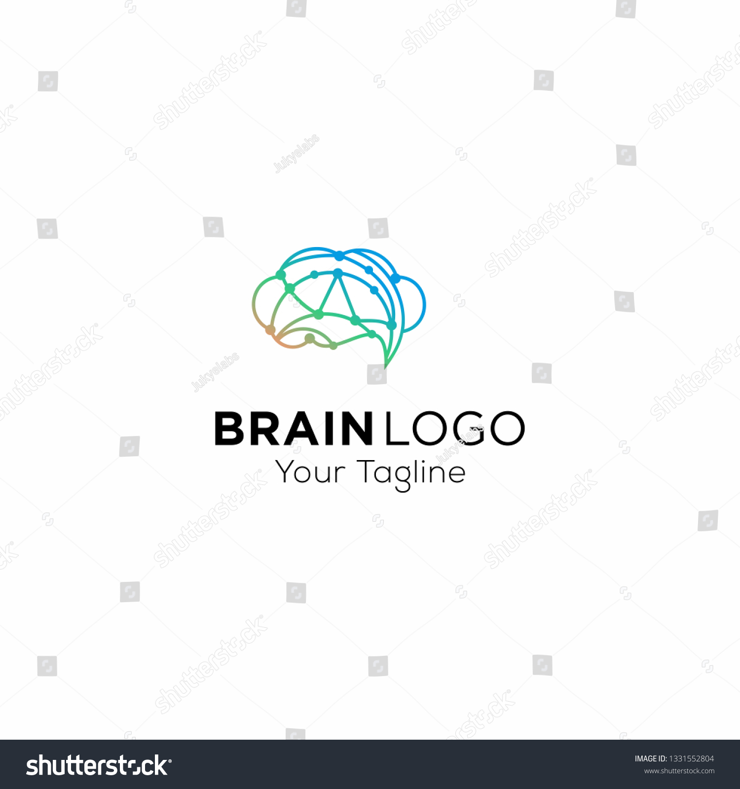 Brain Logo Design Vector Stock Vector (Royalty Free) 1331552804 ...
