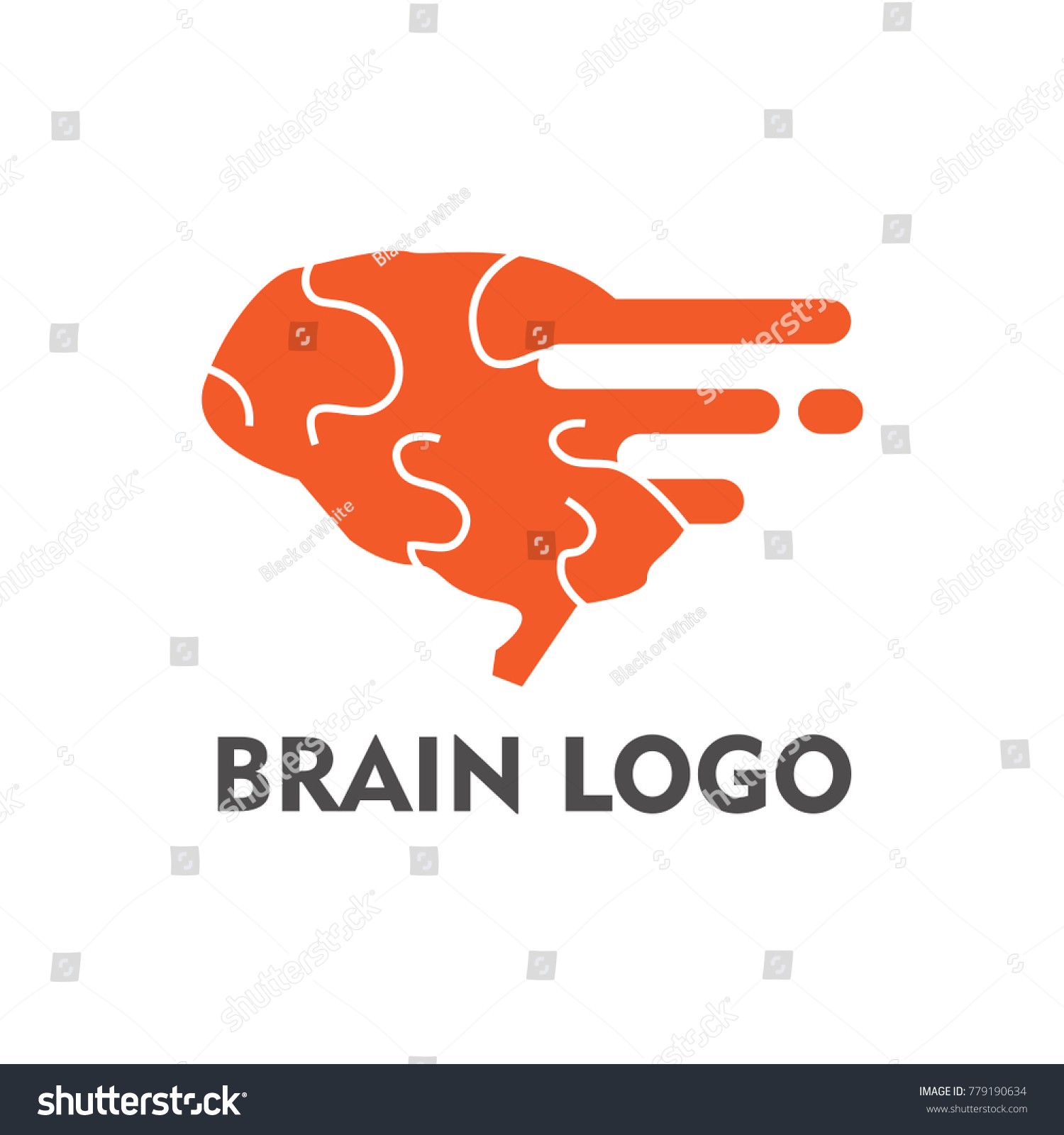 Brain Logo Design Vector Stock Vector (Royalty Free) 779190634 ...